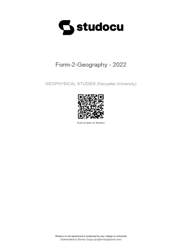Form 2 Geography 2022 | PDF | Plate Tectonics | Volcano