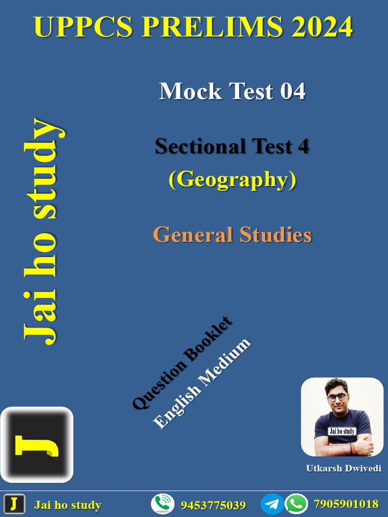 Mock Test 4 Sec 4 Geography English QB | PDF | Monsoon | Rain