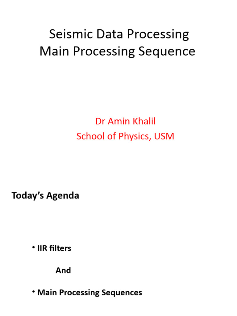 Seismic Data Processing | PDF | Mathematics | Electronics