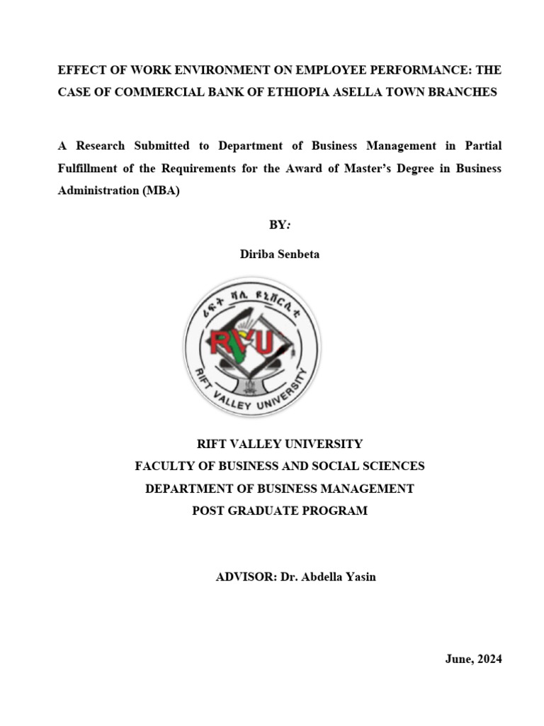 Diriba Thesis | PDF | Motivation | Motivational