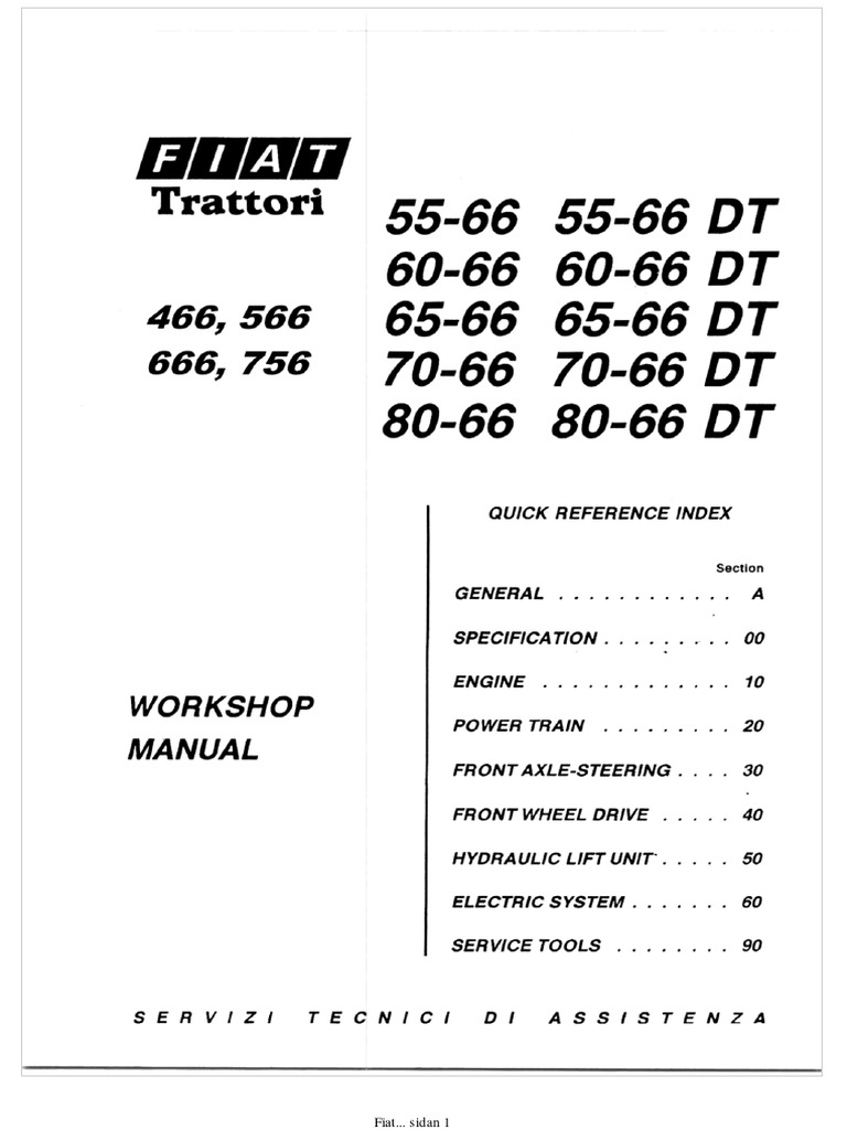 Fiat 466 566 666 766 Serie Xx-66 Workshop Manual | PDF | Vehículo eléctrico | Vehículos de lujo