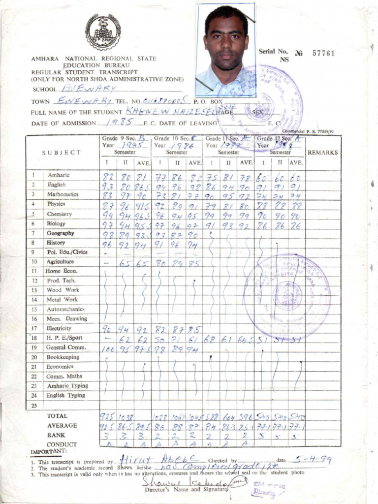 High School Transcript | PDF