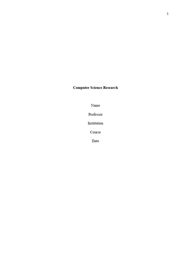 Computer Science Research 1 | PDF | Educational Technology | Theory