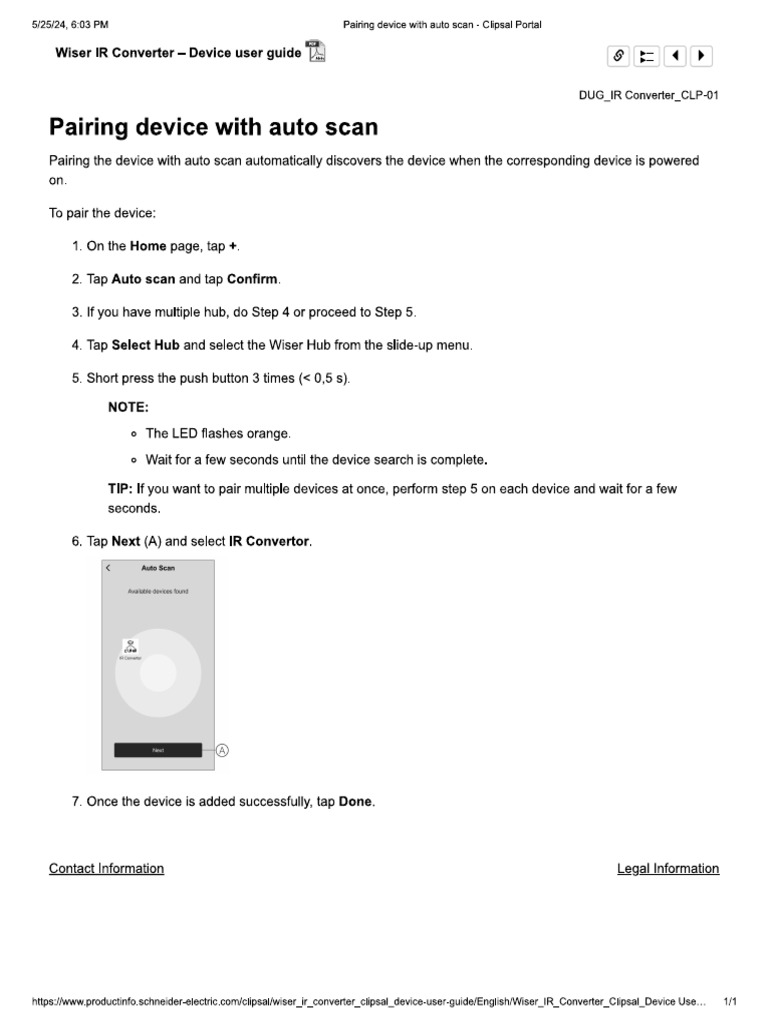 Nnz6567403-Wiser Ir Converter Auto Scan Cofiguration | PDF