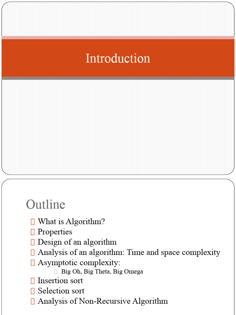 Introduction Algorithm Pdf Time Complexity Algorithms