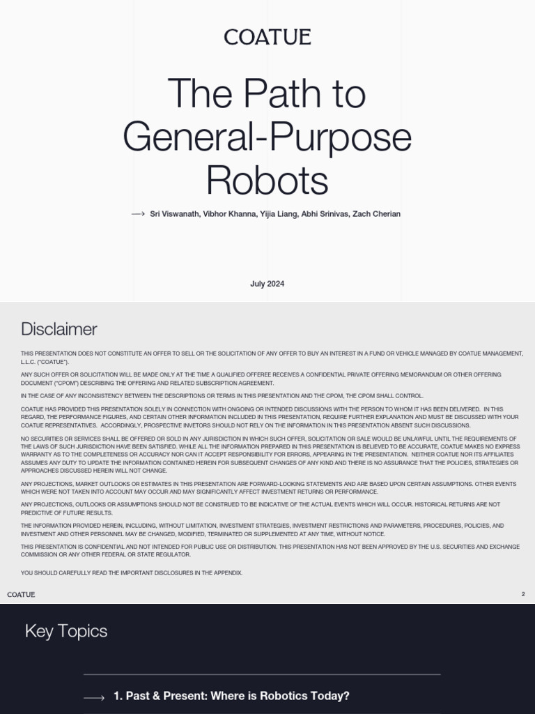 Coatue - The Path To General Purpose Robots | PDF | Artificial Intelligence | Intelligence (AI ...