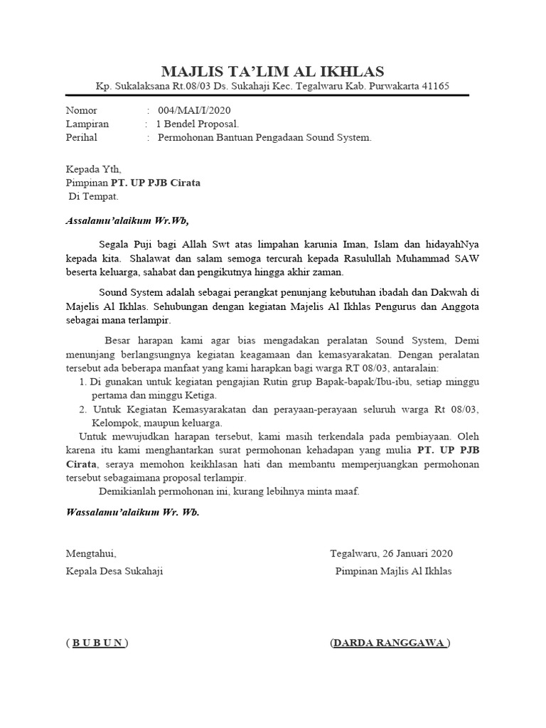 Proposal Sound System | PDF