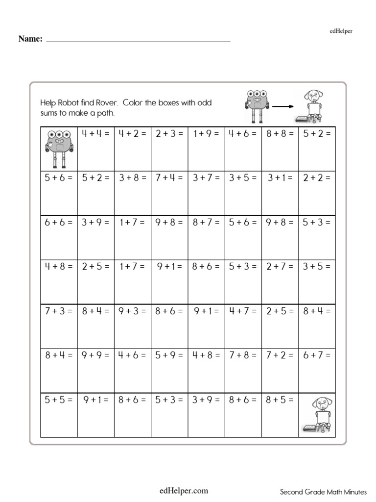 2nd Grade Math Minutes Practice Worksheets | PDF