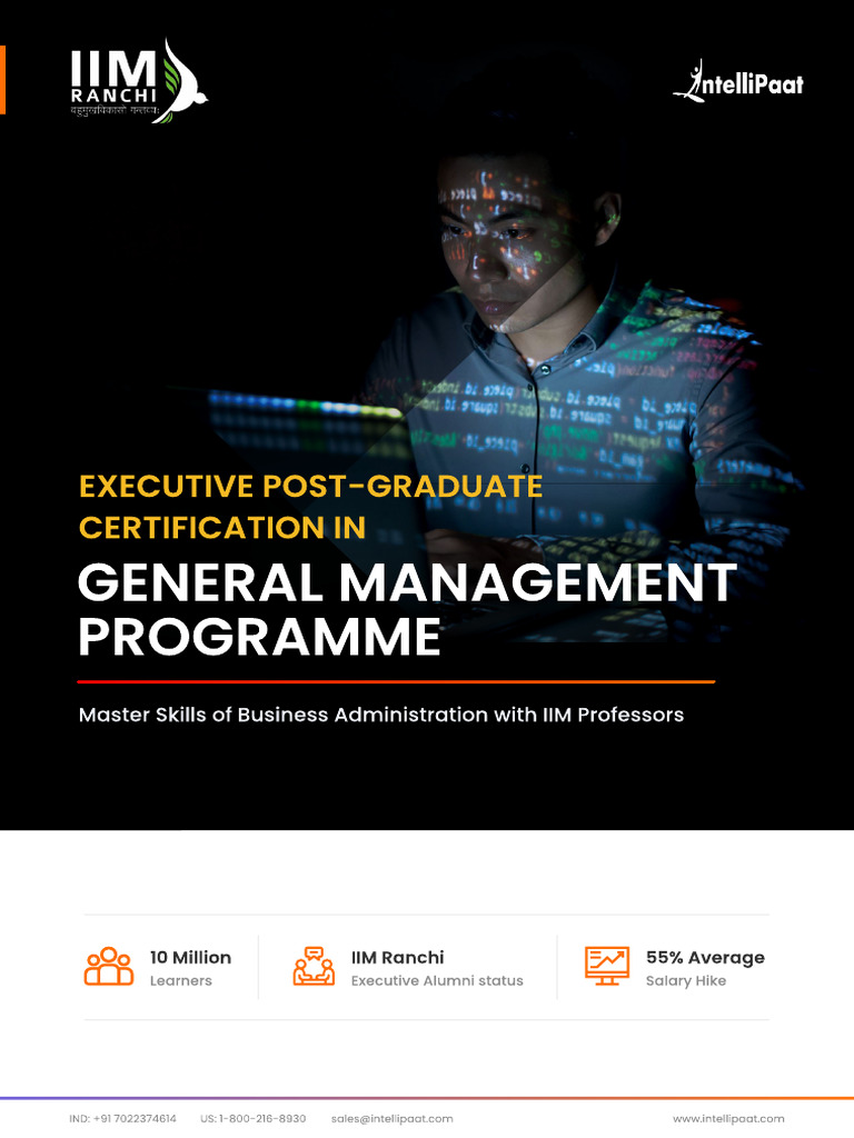 IIM Ranchi Executive General Management Program | PDF | Strategic Management | Entrepreneurship