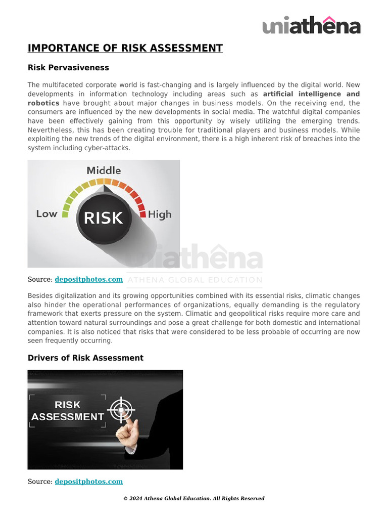 Importance of Risk Assessment | PDF | Risk | Risk Assessment