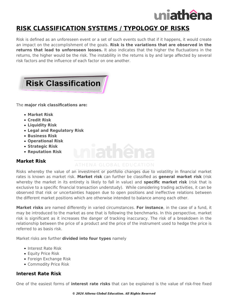 Risk Classification Systems | PDF | Financial Risk | Finance & Money ...