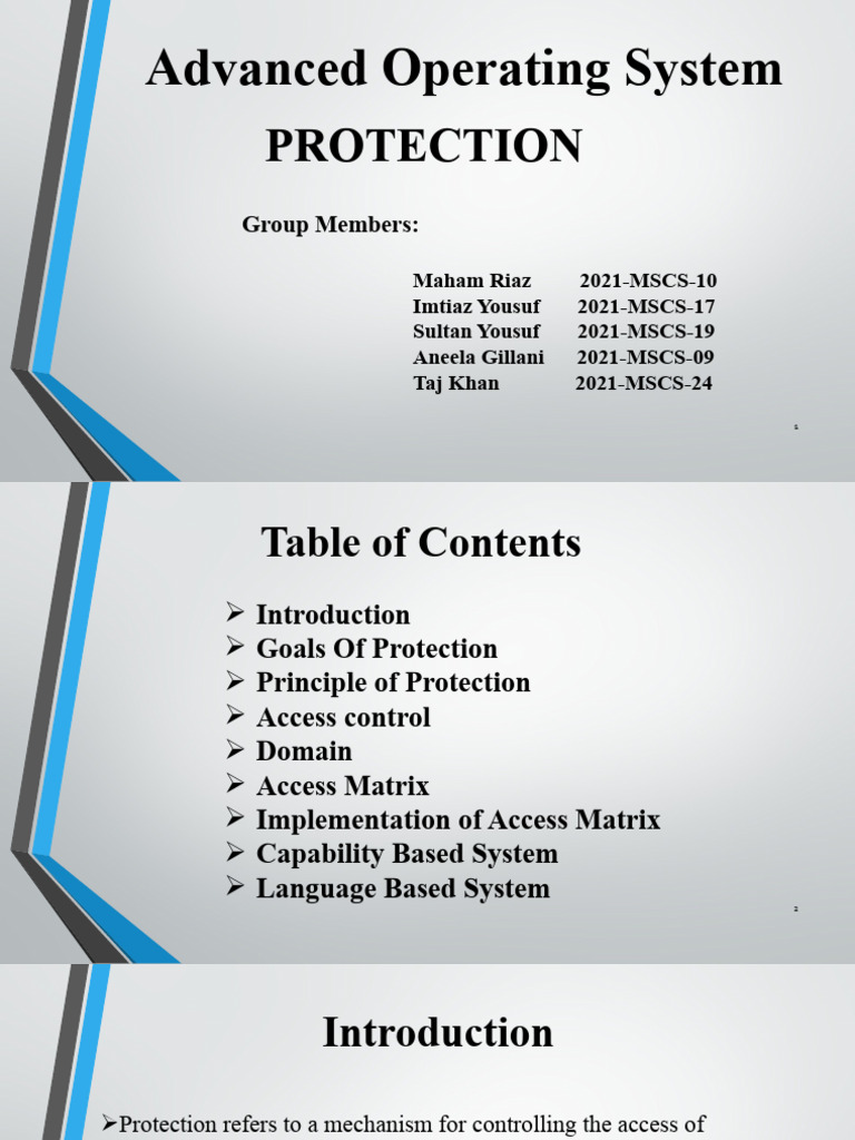 os ppt | PDF | User (Computing) | Access Control