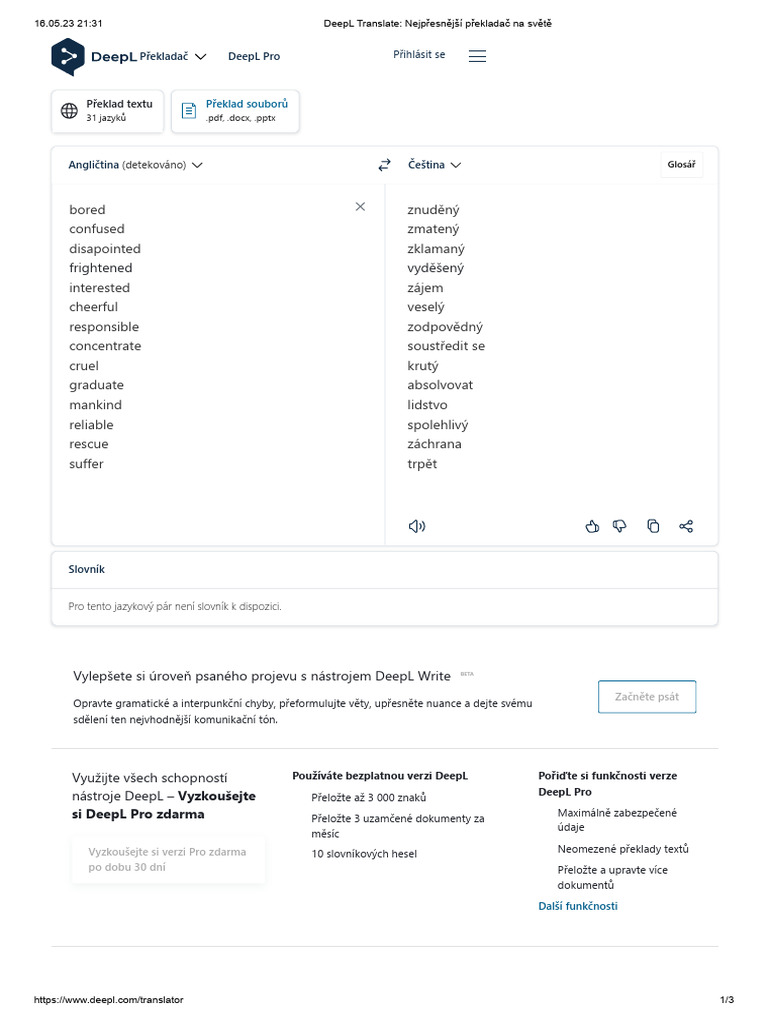 DeepL Translate - Nejpřesnější Překladač Na Světě | PDF