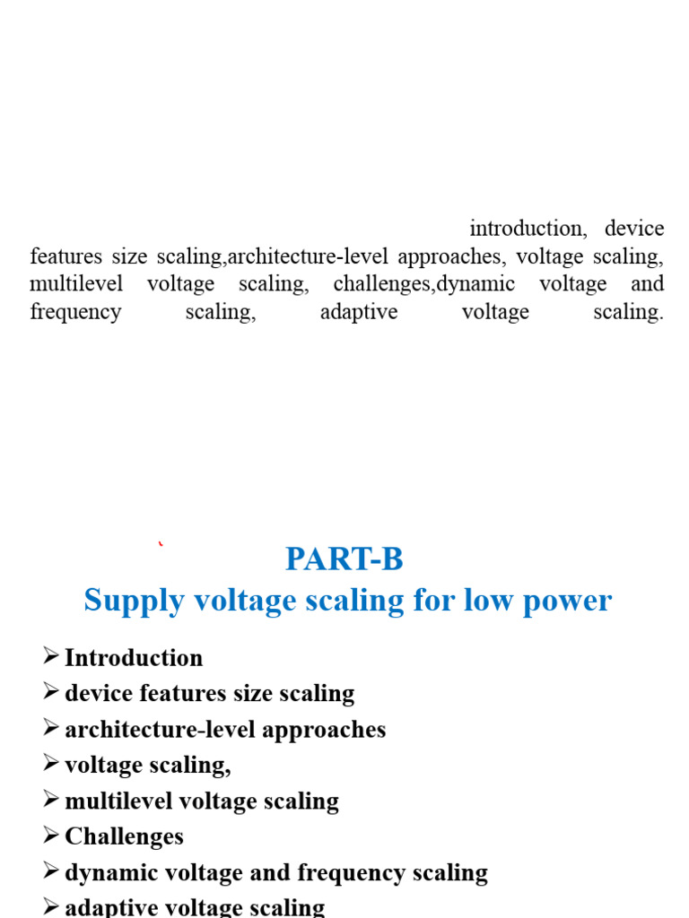 Unit-Iv Lpvlsi | PDF