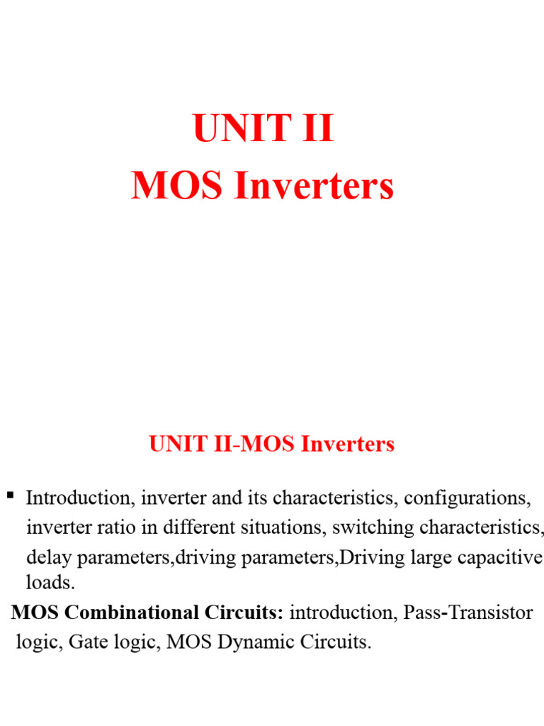 Unit-Ii Lpvlsi | PDF