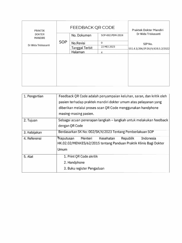 Spo Feedback QR Code PDF | PDF