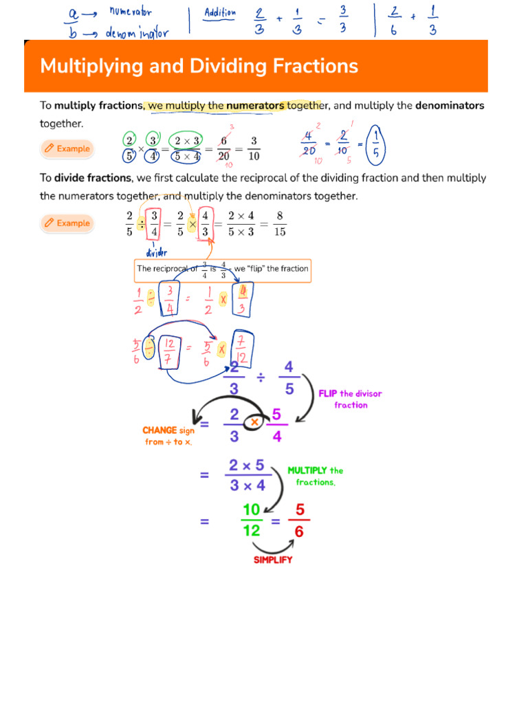 Fraction2 - Multiply and Divide | PDF | Arithmetic | Elementary Mathematics