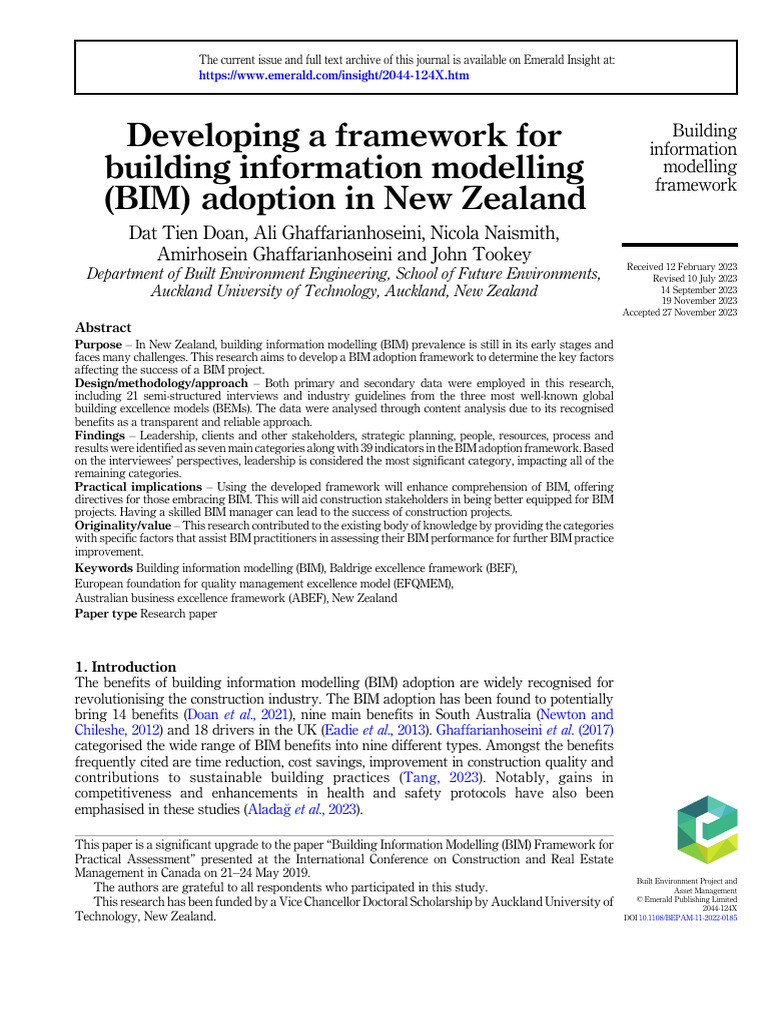10 1108 - Bepam 11 2022 0185 | PDF | Building Information Modeling ...