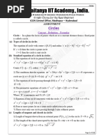 JEE Circle Notes for Class 11 | PDF | Circle | Equations
