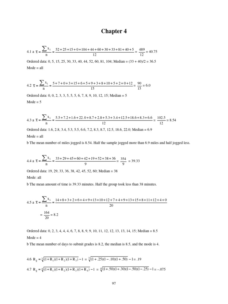 Chapter 4 | PDF | Coefficient Of Determination | Quartile