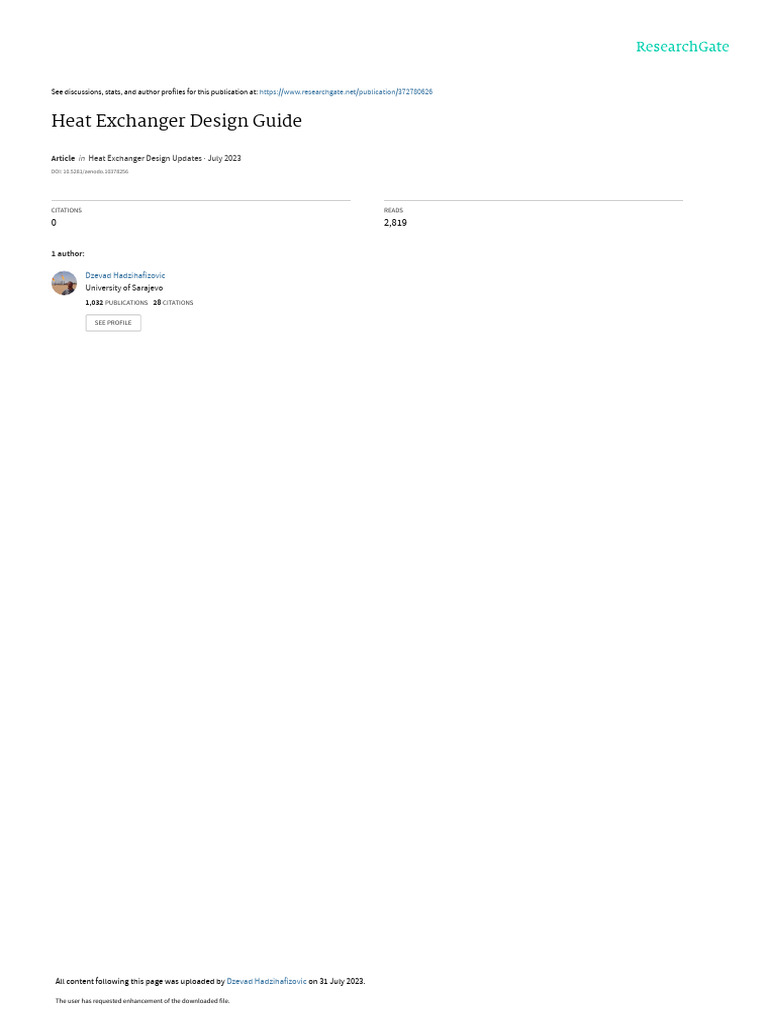 Heat Exchanger Design Guide | PDF | Heat Exchanger | Heat