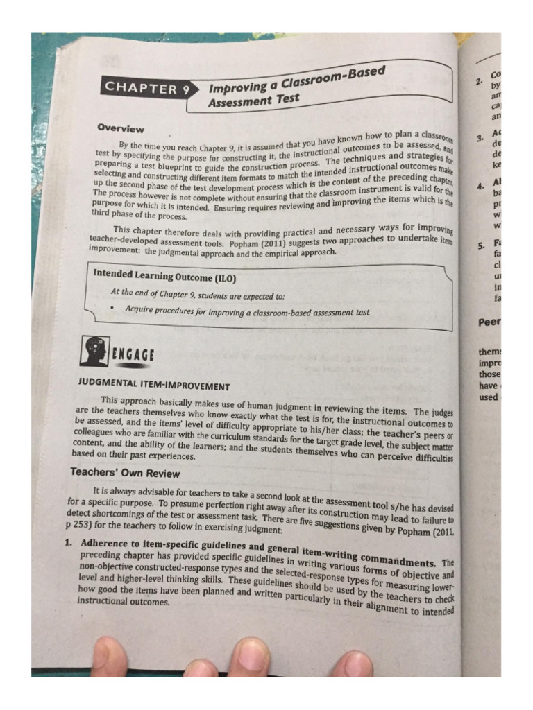Module 9 - Improving A Classroom-Based Assessment Task | PDF
