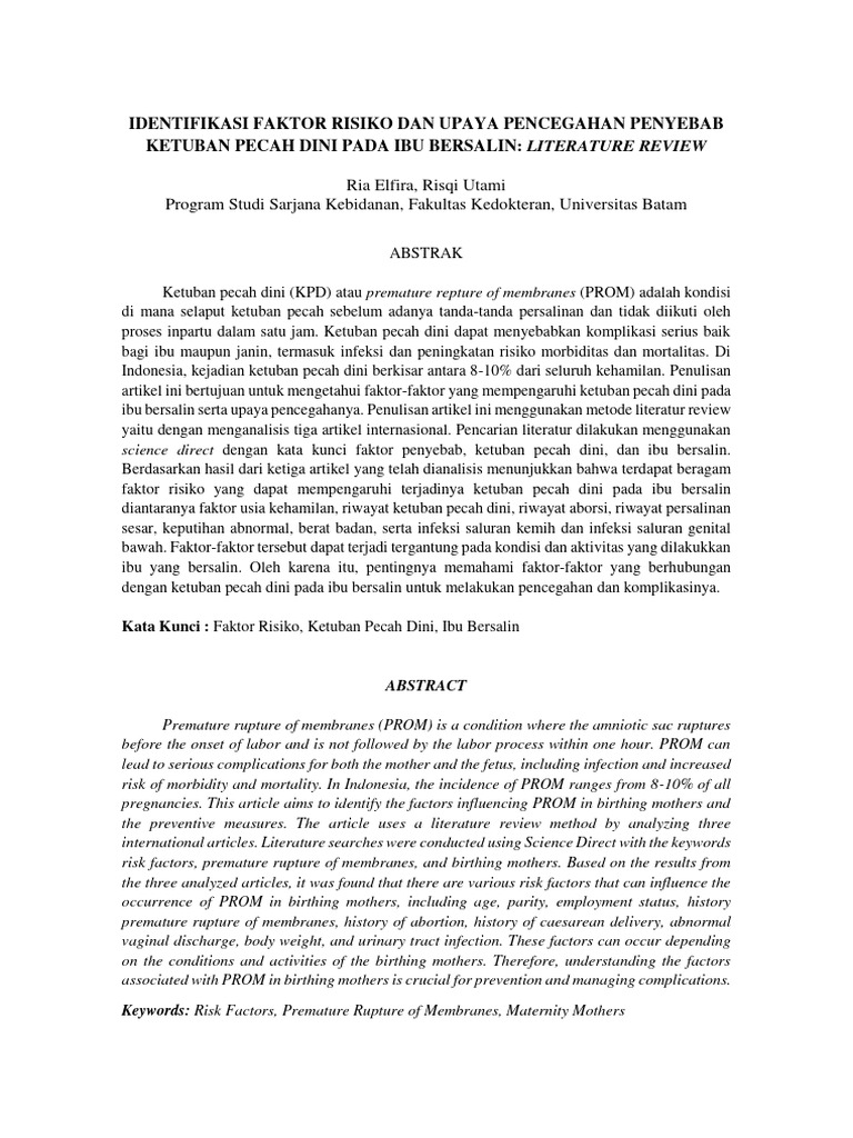 Artikel Review Kebidanan | PDF | Kesehatan Holistik | Sains & Matematika