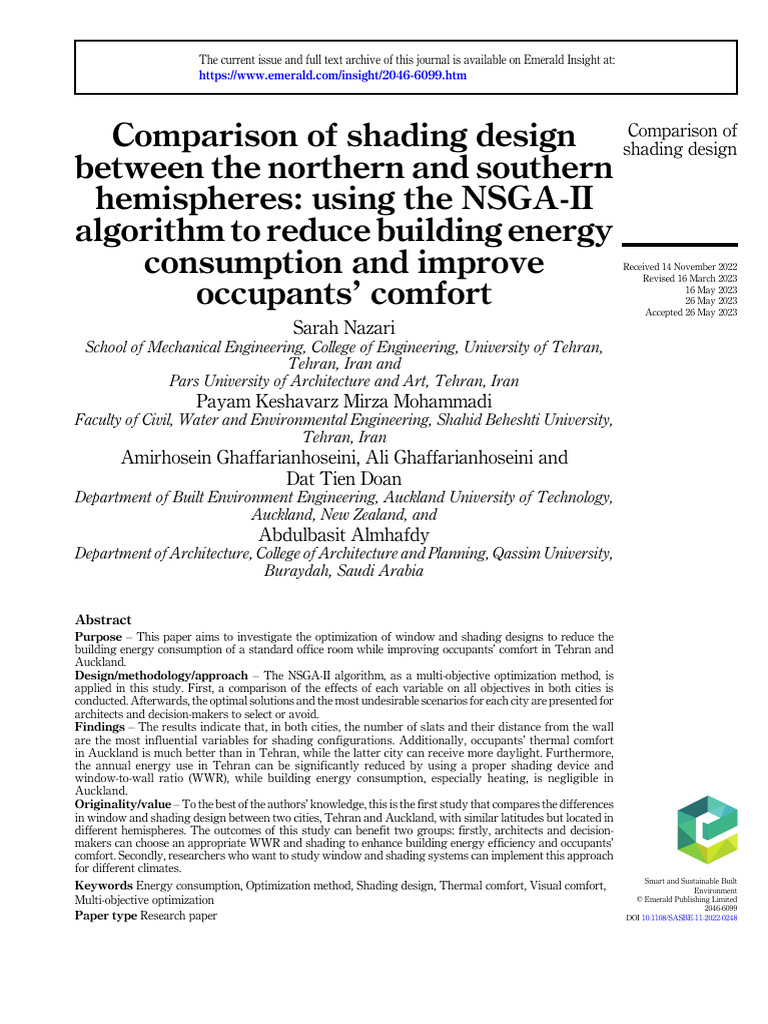 Comparison of shading design between the northern and southern ... Comparison of shading design between the northern and southern ...