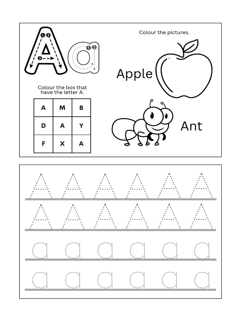 Tracing Alphabet ABC Preschool Worksheet | PDF | Language Arts ...