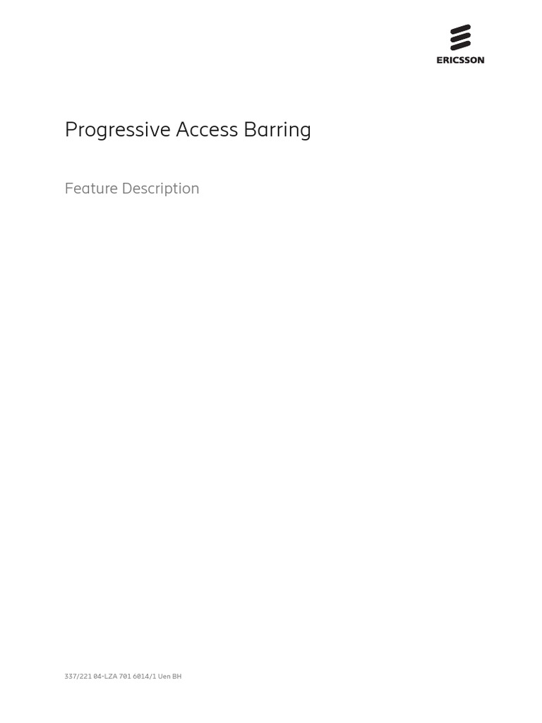 Progressive Access Barring - Ericson | PDF | Load Balancing (Computing) | Ip Multimedia Subsystem