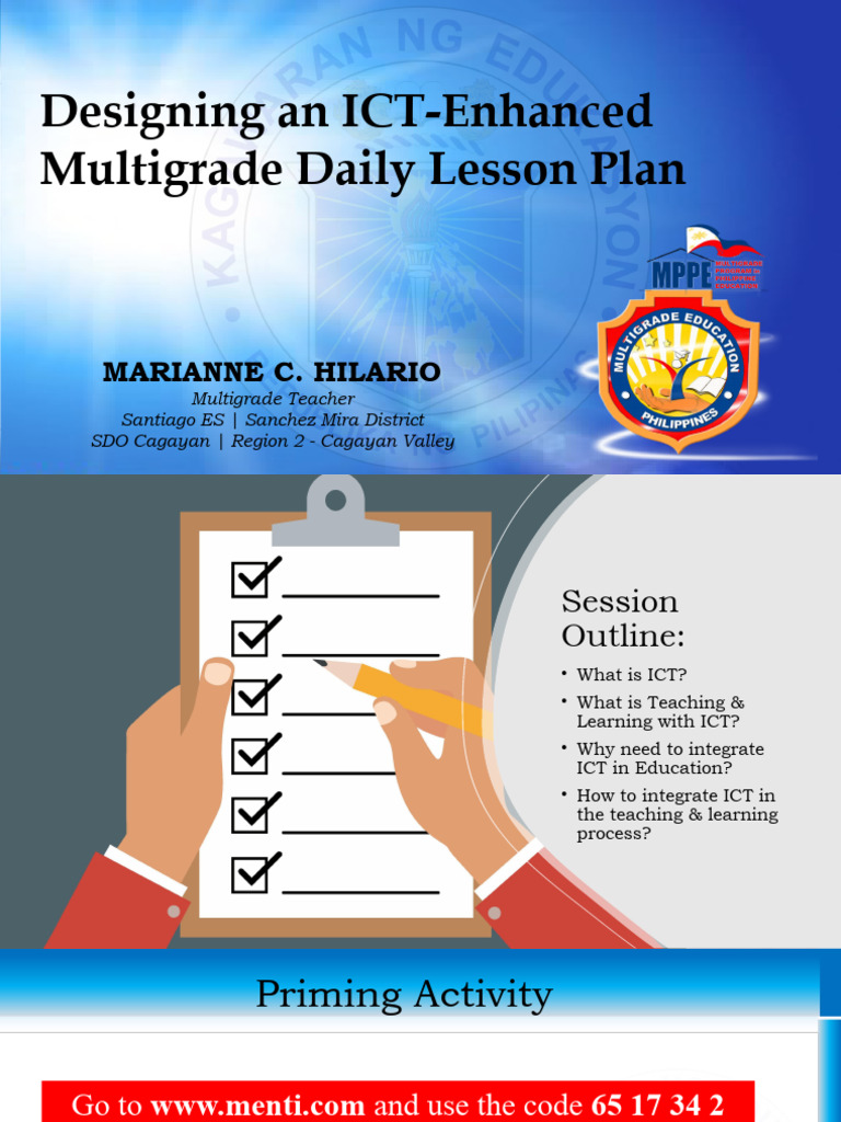 Designing An ICT-Enhance Multigrade Daily Lesson Plan | PDF ...