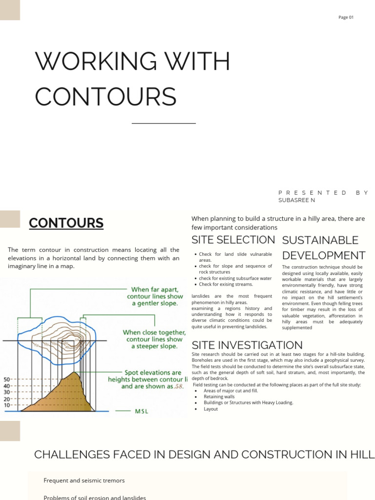 working with contours | PDF | Landslide | Earth Sciences