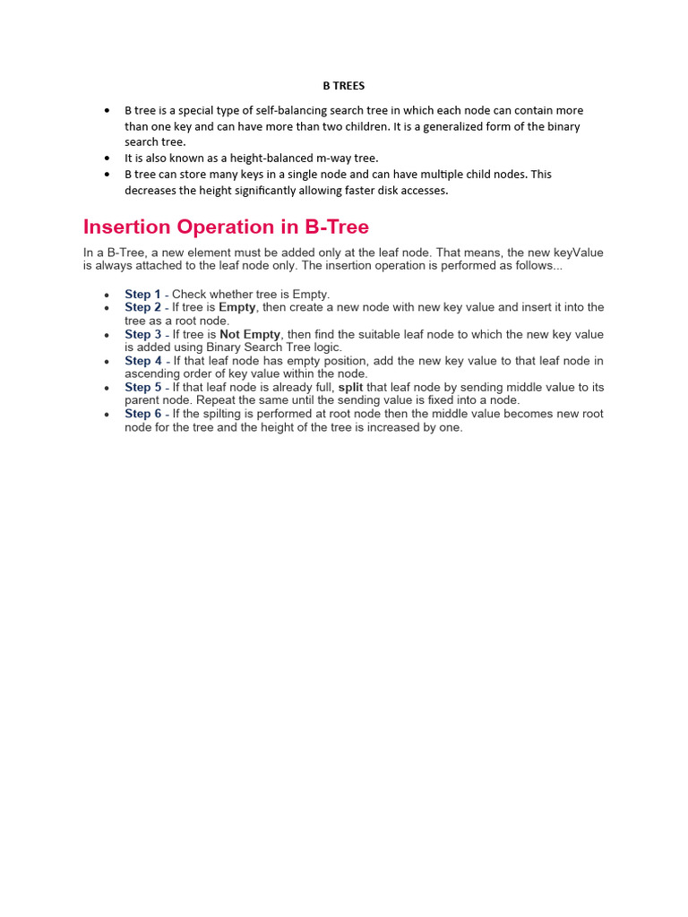 Module4 B Trees | PDF