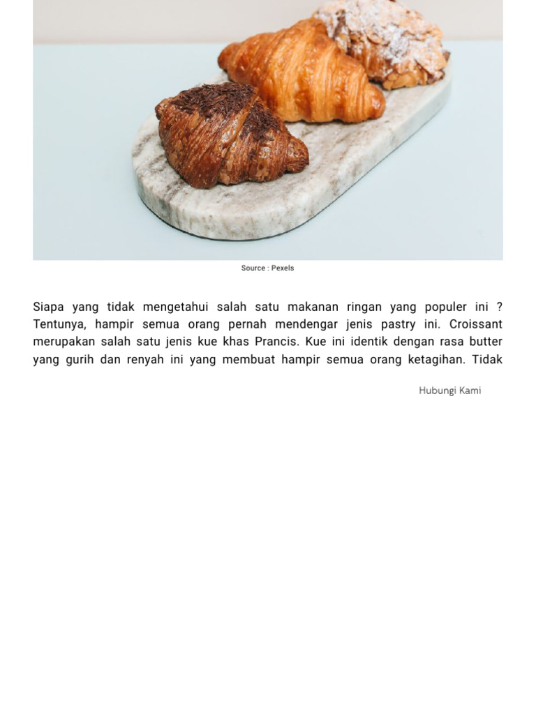 Resep Membuat Croissant Yang Mudah Ala Bakery | PDF | Bisnis