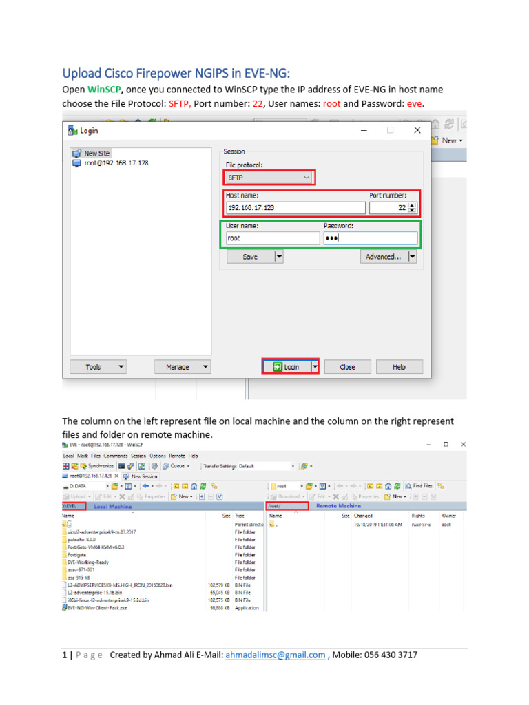 Uploading Cisco NGIPS to EVE-NG | PDF