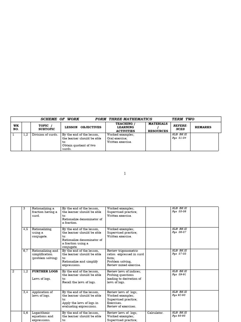 Mathematics Form 3 | PDF | Matrix (Mathematics) | Determinant Mathematics Form 3 | PDF | Matrix (Mathematics) | Determinant