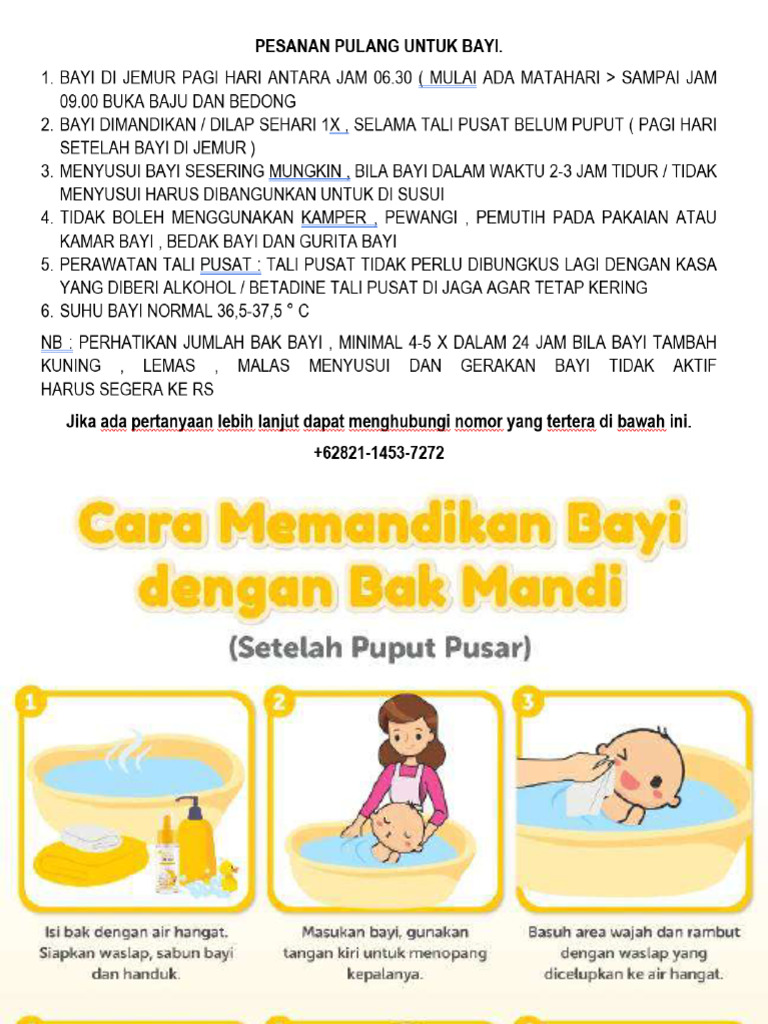 Pesanan Bayi Pulang | PDF