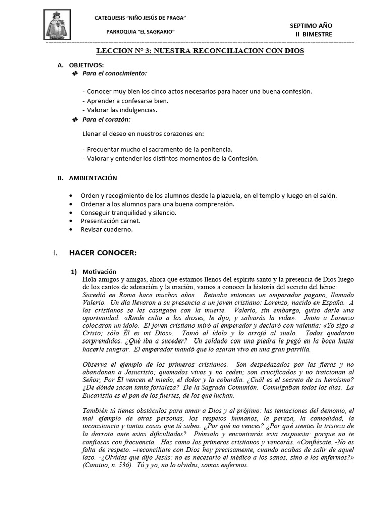 Lección N°03 Nuestra reconciliacion con Dios | PDF | Soteriología Cristiana | Creencia y ...