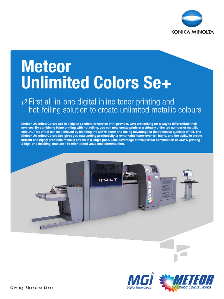 MGI METEOR DP8700 Se+ | PDF | Paper | Printing