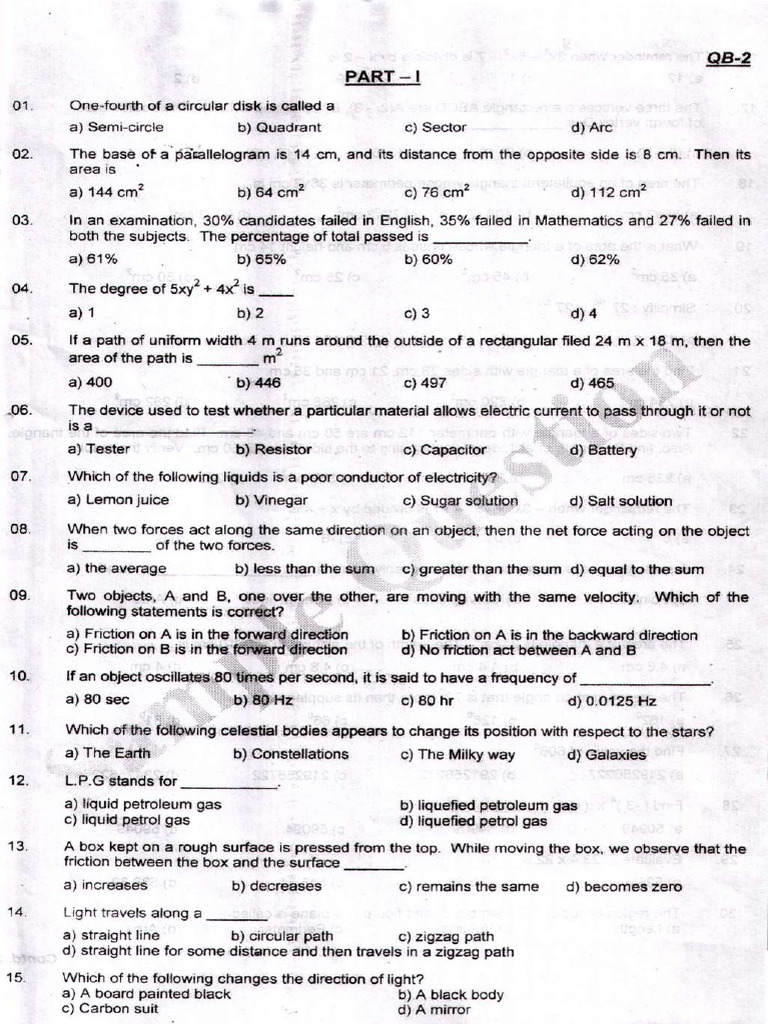 Math and Science Quiz Questions | PDF | Physical Phenomena | Quantity