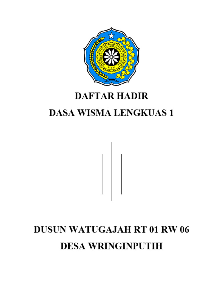 Daftar Hadir Dasa Wisma Lengkuas | PDF