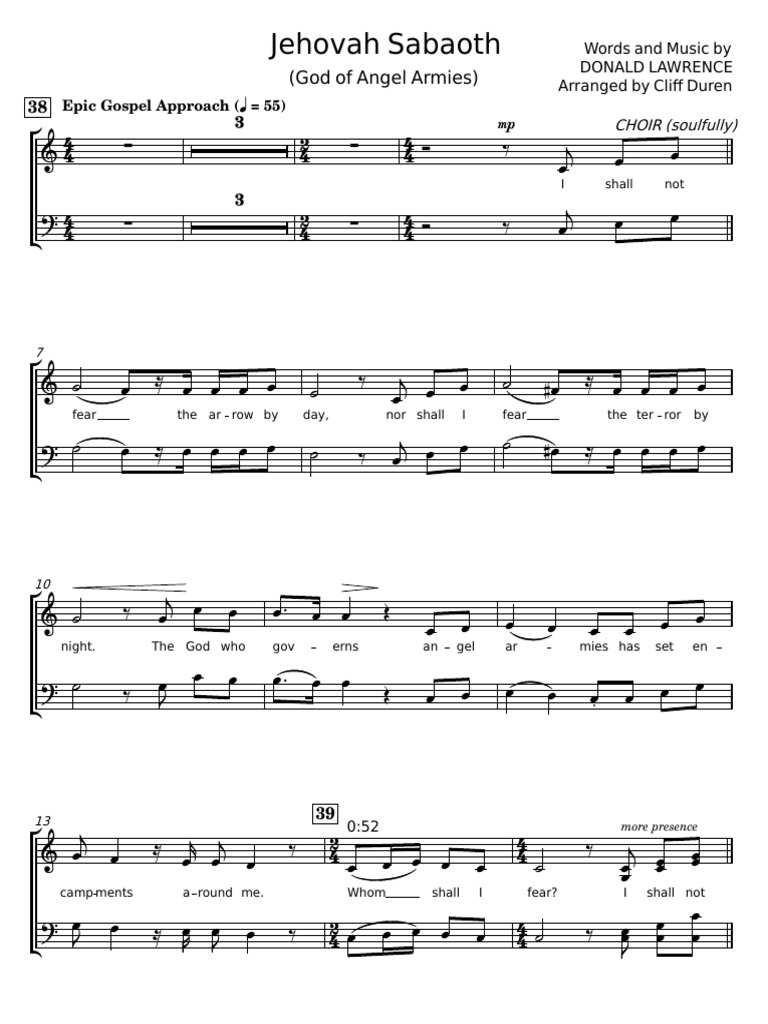 Jehovah Sabaoth DONALD LAWRENCE | PDF | Conceptions Of God | Theology