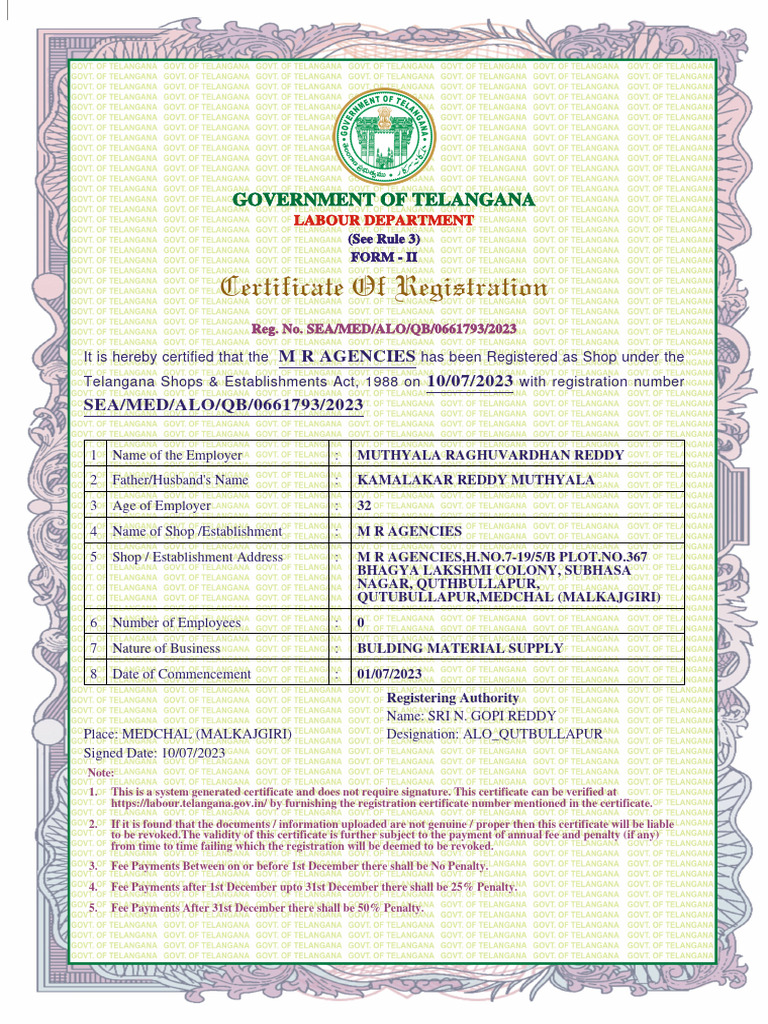 Labour Licence | PDF