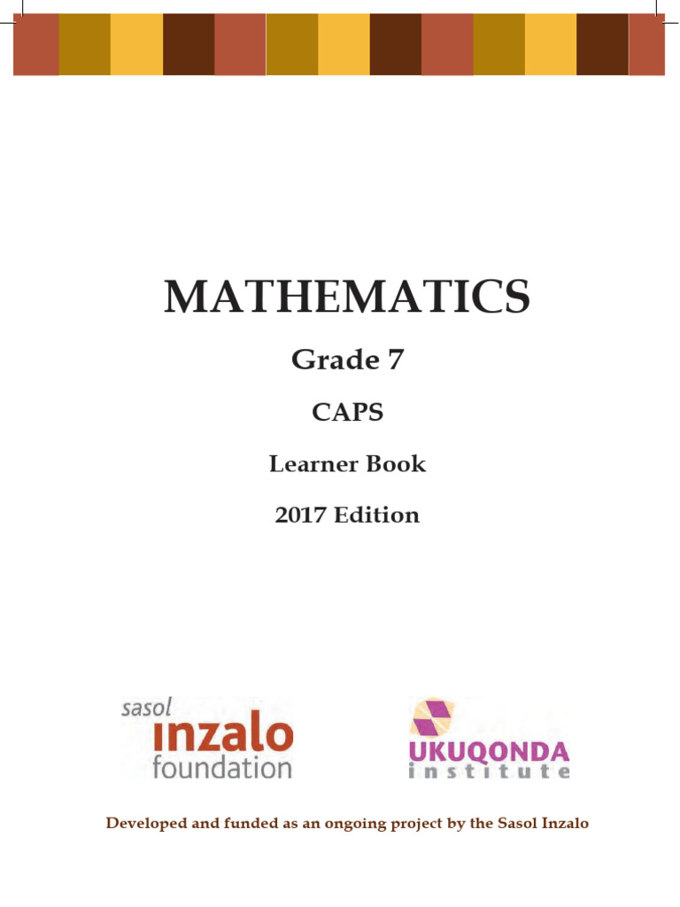 Grade 7 Mathematics - Learner Book | PDF | Algebra | Geometry
