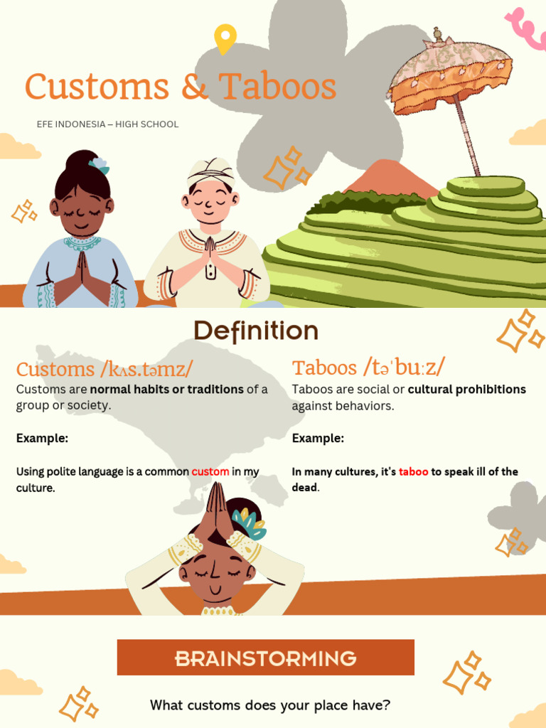 Hs_customs & Taboos | Download Free PDF | Taboo | Vocabulary