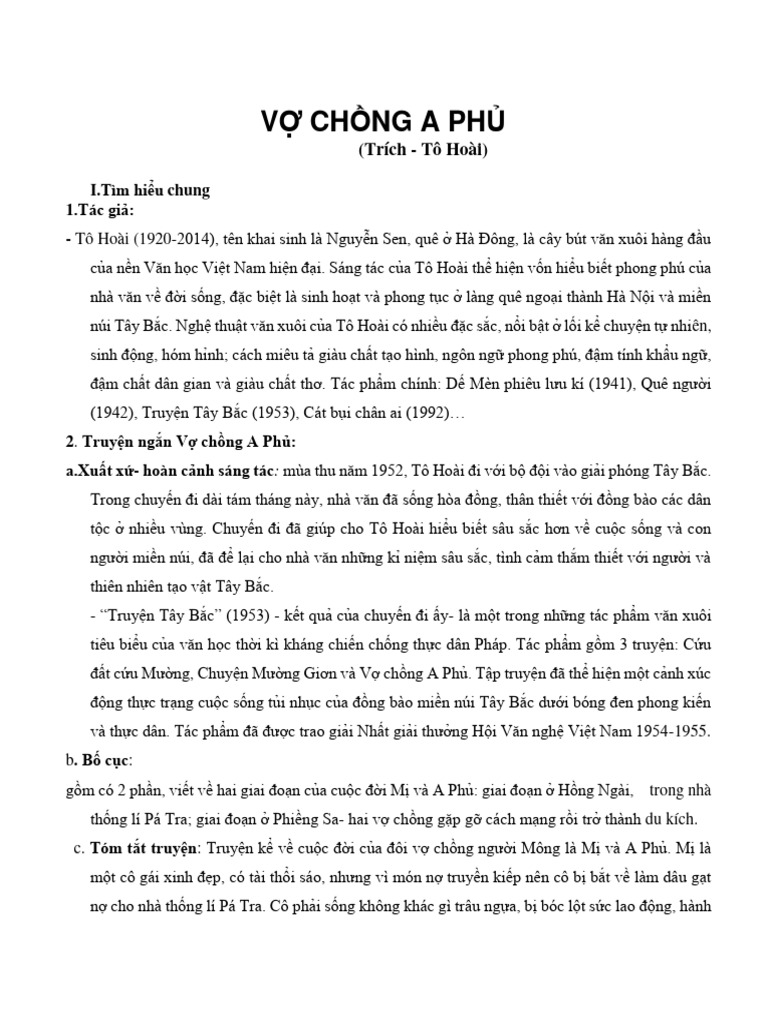 V CH NG A PH : (Trích - Tô Hoài) | PDF