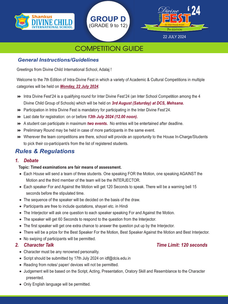 Idf 2024 Group D | PDF