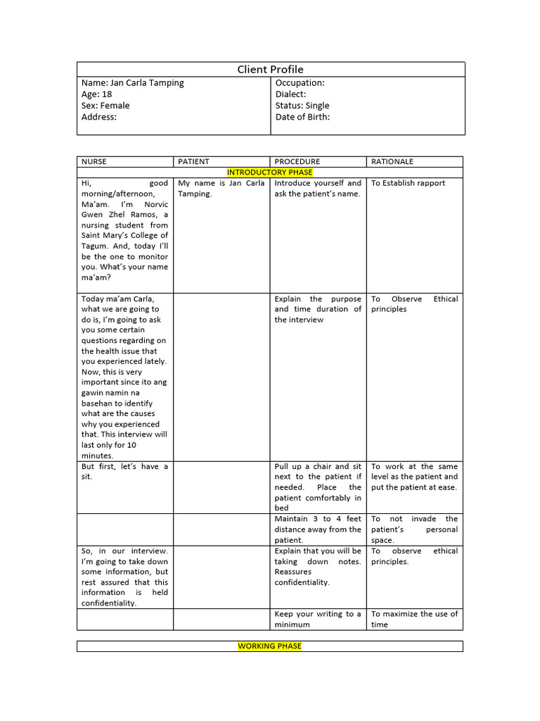 Health Assessment Interview Pdf Medicine Clinical Medicine