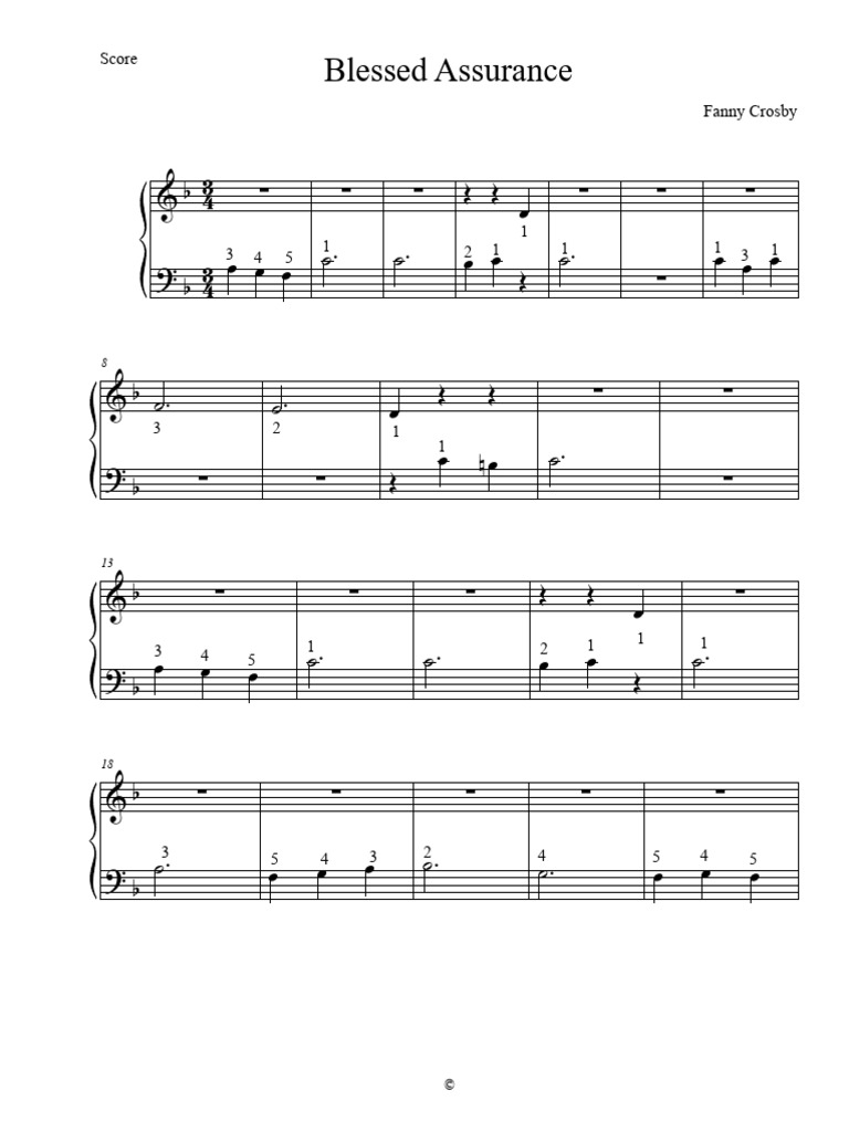 Blessed Assurance | PDF | Folk Songs | Hymns