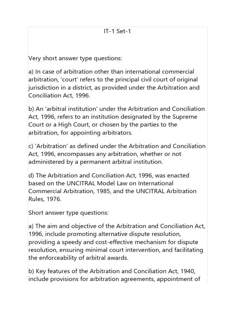 ADR01 | PDF | Arbitration | Alternative Dispute Resolution